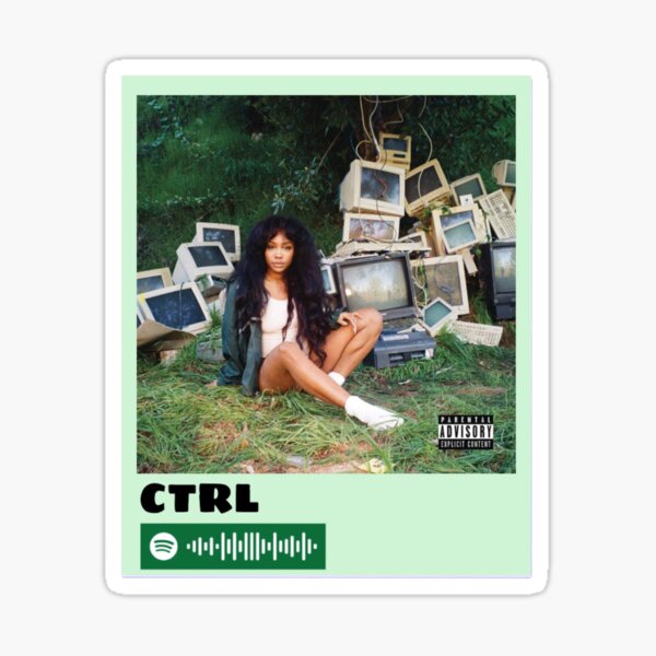 "Green SZA CTRL Album Cover Polaroid + Spotify Scan" Sticker for Sale ...