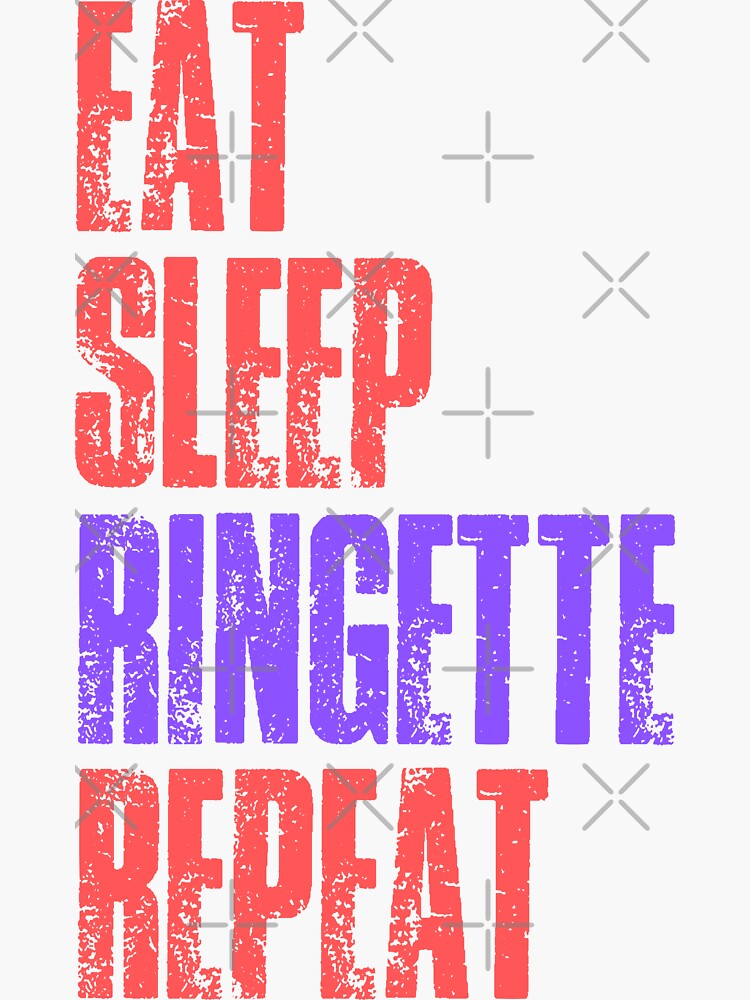 "Eat Sleep Ringette Repeat - Ringette Girl - Ringette Life" Sticker for ...
