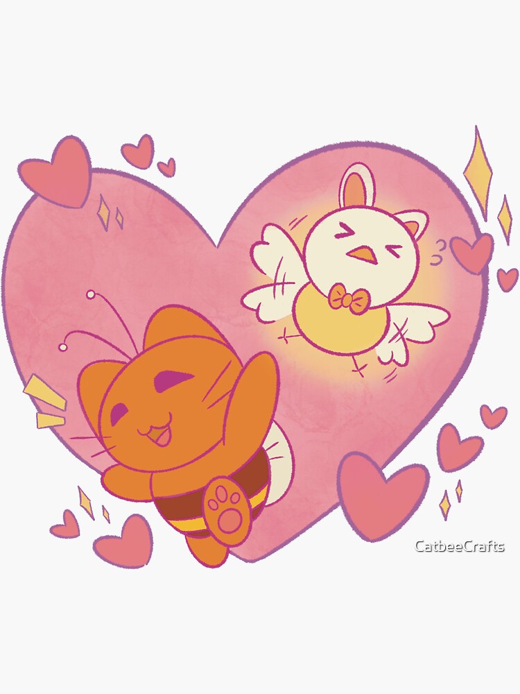"Tochi and Gobi Love" Sticker for Sale by CatbeeCrafts | Redbubble
