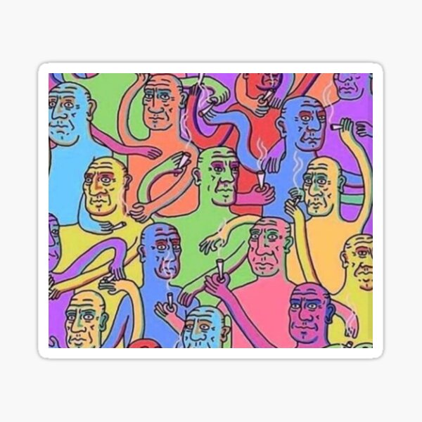 "colorful trippy indie aesthetic" Sticker by Cindeele | Redbubble