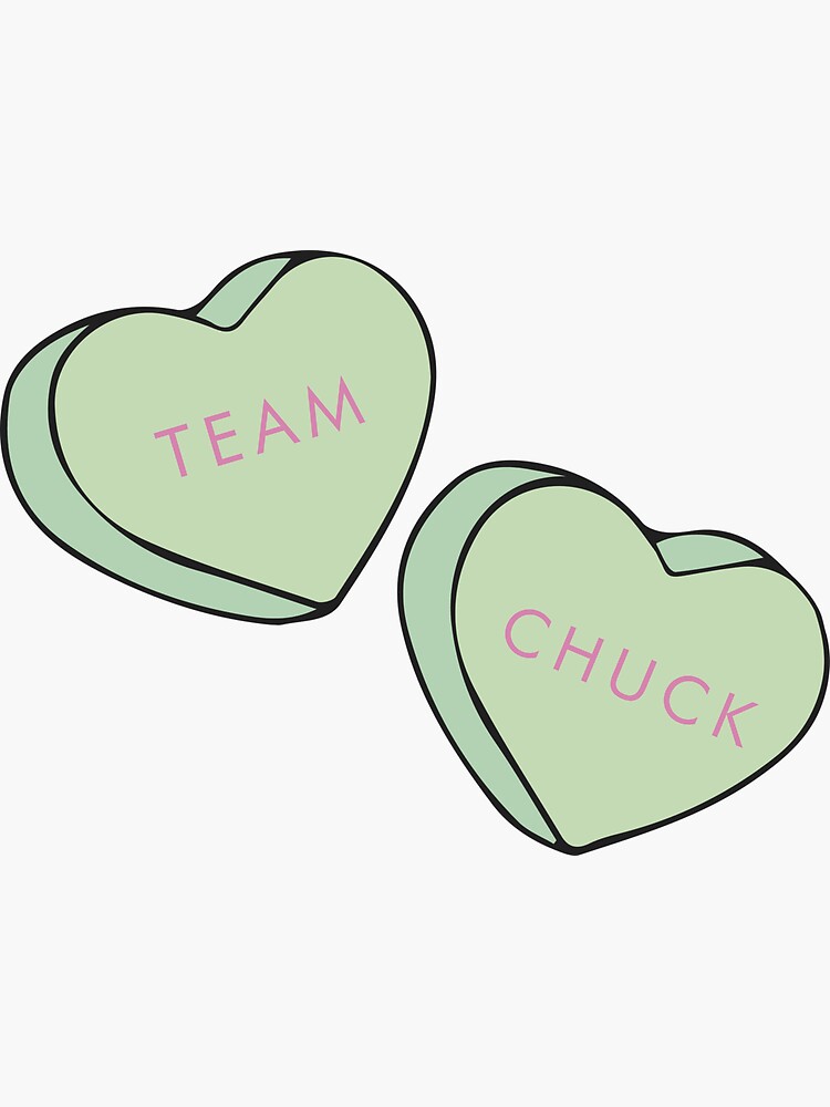"Team Chuck Candy Hearts" Sticker by faithciol | Redbubble