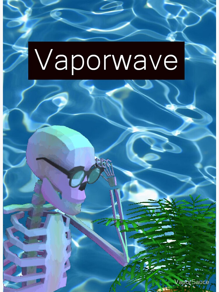 "Vaporwave Skeleton - Trippy Plant (Sticker Only)" Sticker by ...