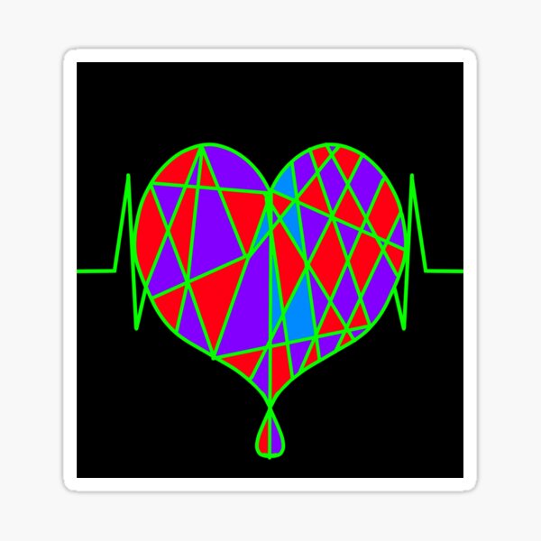 "Heart Pulse" Sticker for Sale by TheCoolPangoro | Redbubble