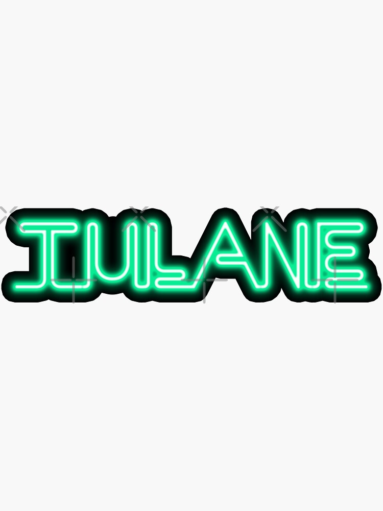 "tulane neon lights" Sticker by madztess | Redbubble