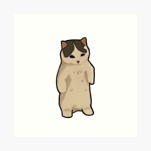"standing cat meme " Art Print by alexadani | Redbubble