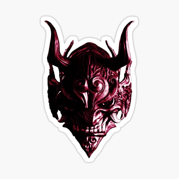 "Oni Mask" Sticker for Sale by ReevuDraws | Redbubble