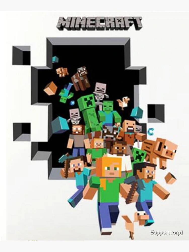 Póster «Pegatinas de pared de Minecraft 3D» de Supportcorp1 | Redbubble