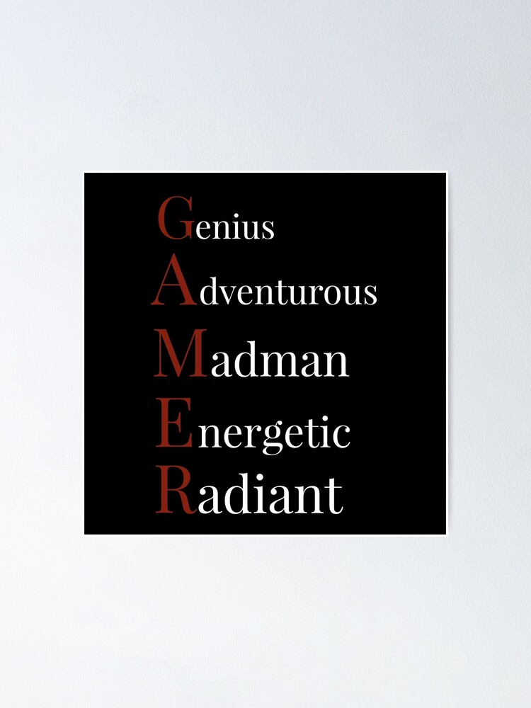 "Gamer Definition T-Shirt" Poster by bansal10akshat | Redbubble