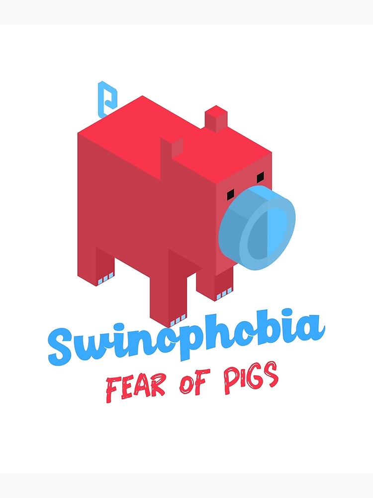 "Swinophobia - Fear Of Pigs" Poster for Sale by PhobiaStore | Redbubble