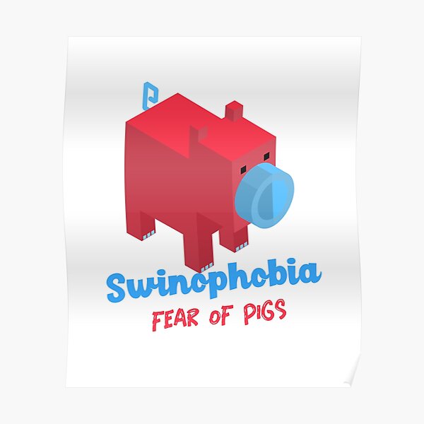 "Swinophobia - Fear Of Pigs" Poster for Sale by PhobiaStore | Redbubble