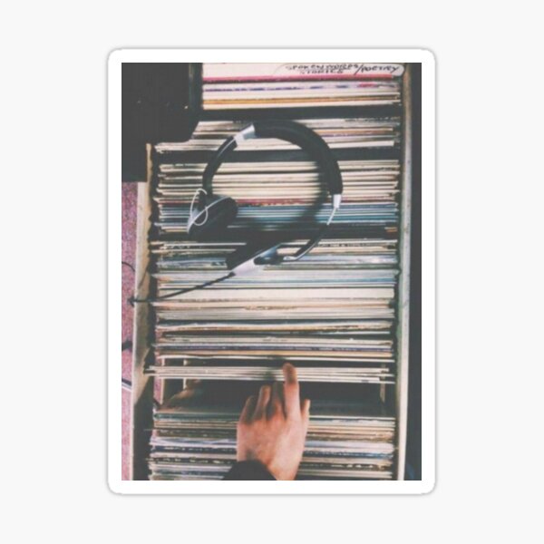"Record Shop" Sticker for Sale by ObiPrints | Redbubble