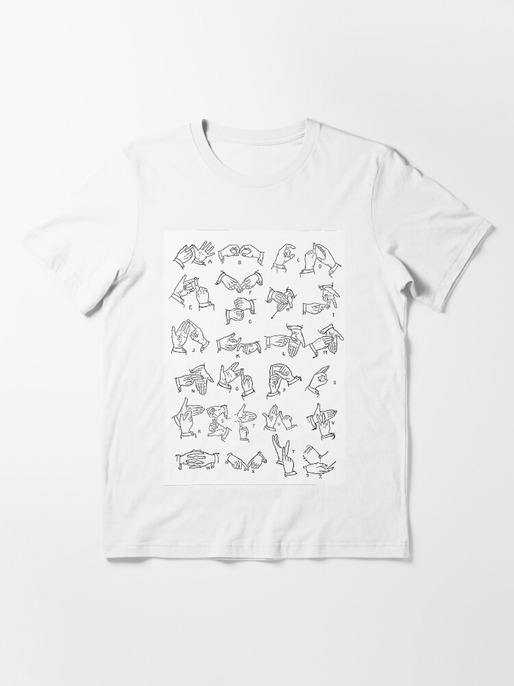 "BSL alphabet" Essential T-Shirt for Sale by jarrahs | Redbubble