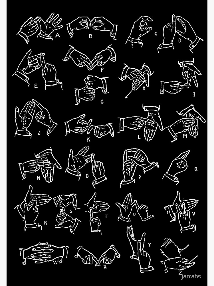 "BSL alphabet" Poster for Sale by jarrahs | Redbubble