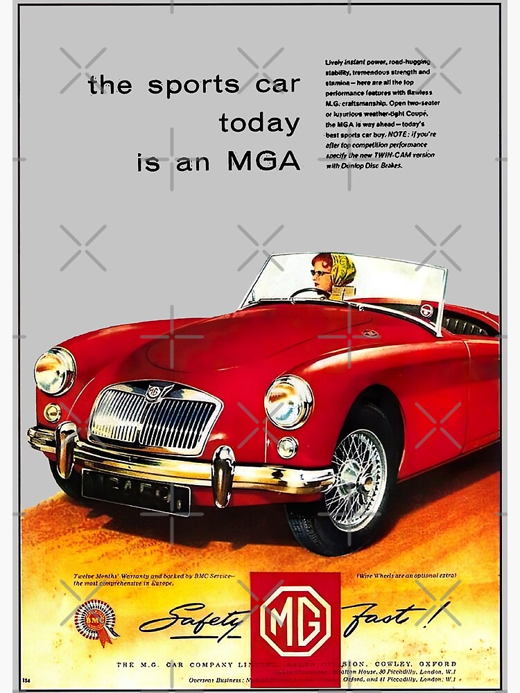 "MG MGA" Poster for Sale by ThrowbackM2 | Redbubble