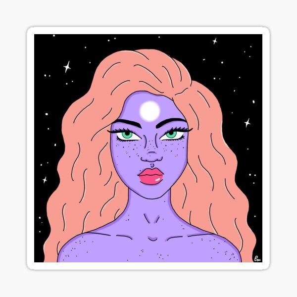 "space girl" Sticker for Sale by myshop-ludovica | Redbubble