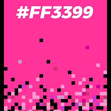 "Hex Code Pixel Art Color Block Pink #FF3399" Poster for Sale by ...
