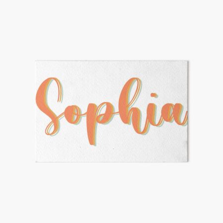 "Sophia Name Cursive Letters" Art Board Print for Sale by victoriatu ...