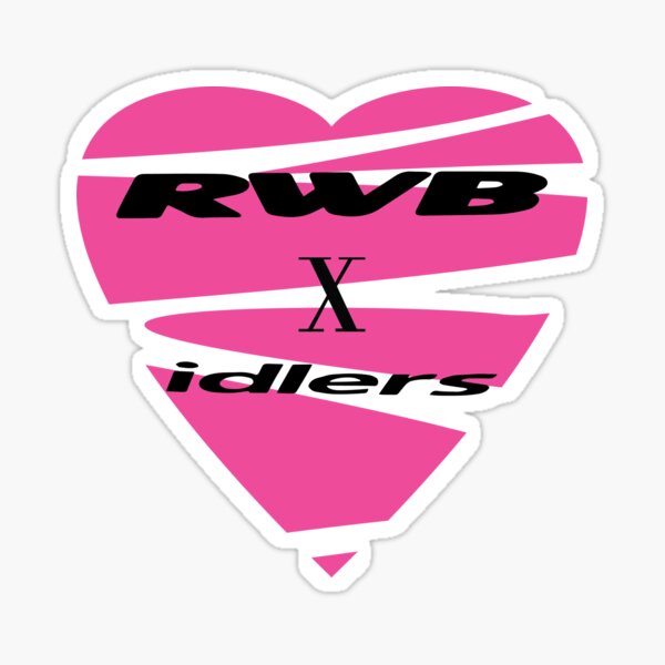 "RWB x idlers 4eva" Sticker for Sale by JetAutoArt | Redbubble