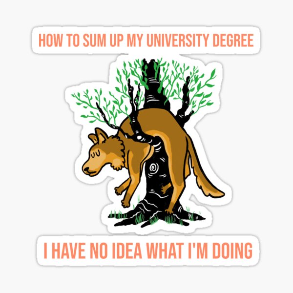 "How To Sum Up My University Degree" Sticker for Sale by Ts-prints95 ...