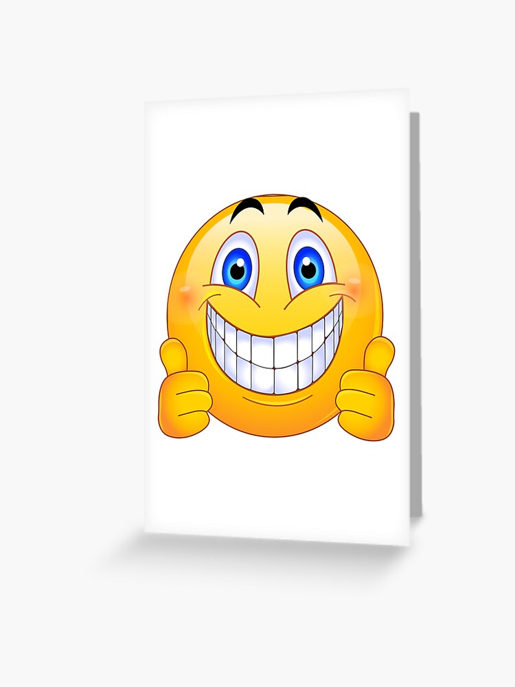 "Emoticon Signal Smiley Thumb Emoji" Greeting Card for Sale by Home-of ...
