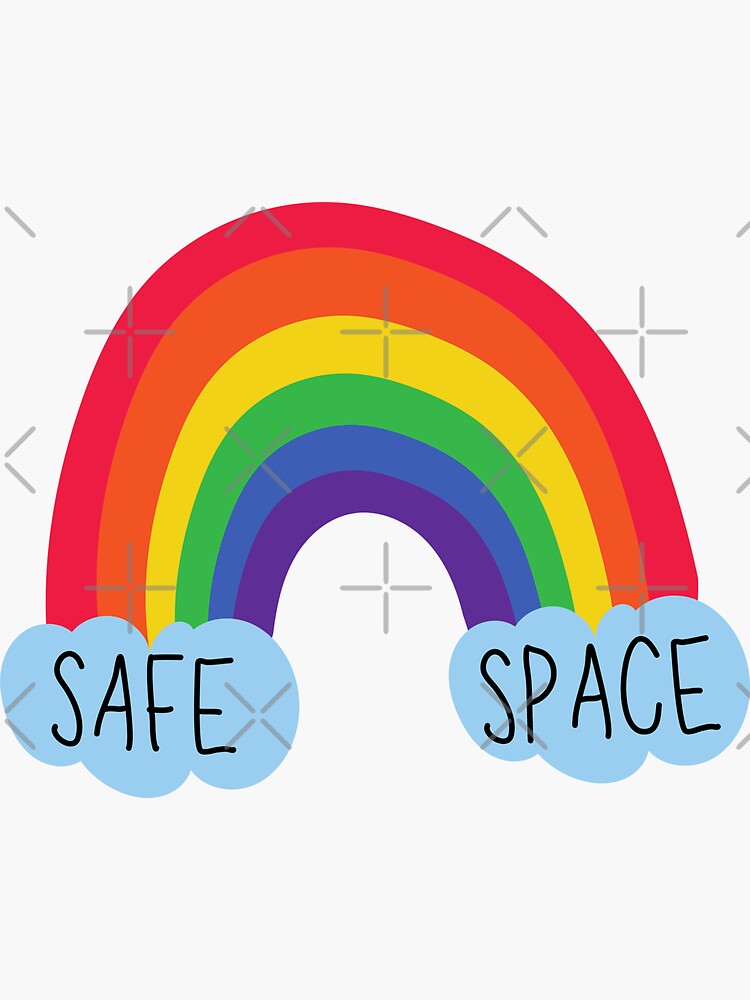 "Safe Space Rainbow" Sticker for Sale by casualism | Redbubble