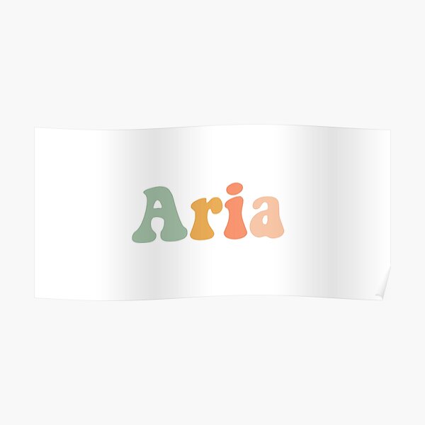 "Aria Name Bubble Letters" Poster for Sale by victoriatu | Redbubble