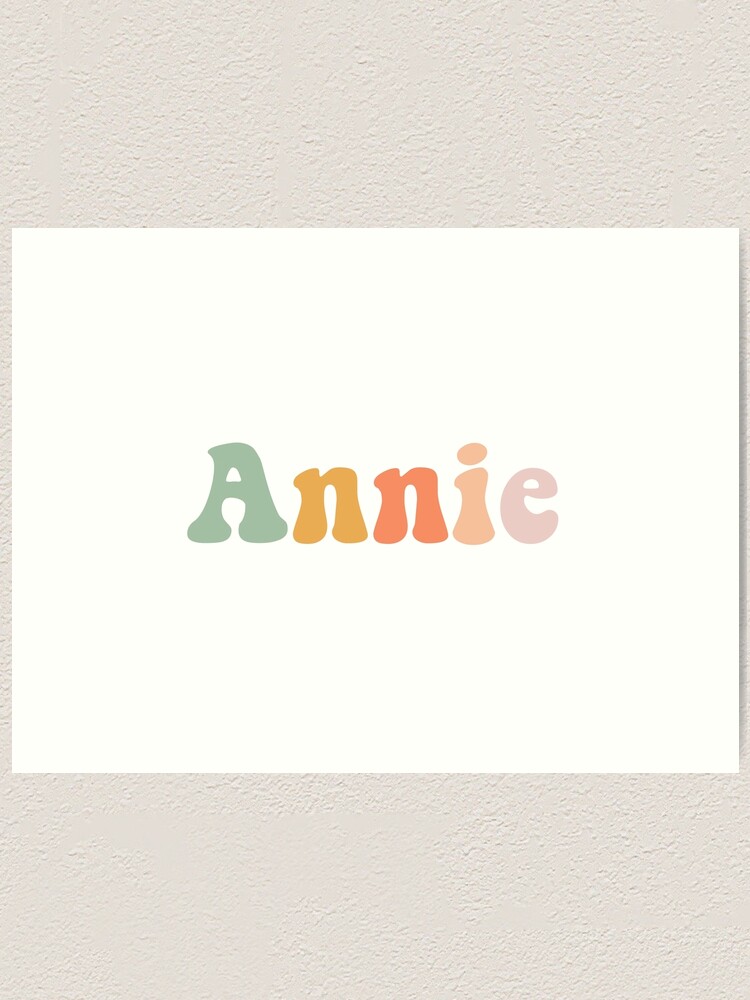 "Annie Name Bubble Letters" Art Print for Sale by victoriatu | Redbubble