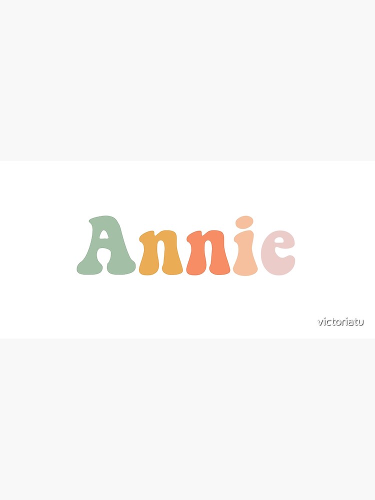 Poster « Annie nom Bubble Letters », par victoriatu | Redbubble