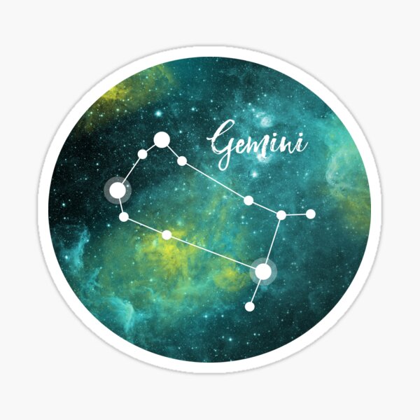 "Gemini Zodiac Sign, May 21 - June 20" Sticker by irinatsy | Redbubble