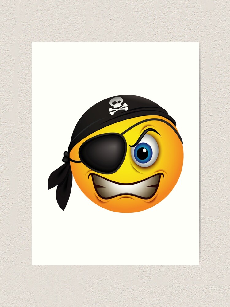 Impression artistique « Emoticon Piratage Smiley Pirate Emoji », par ...