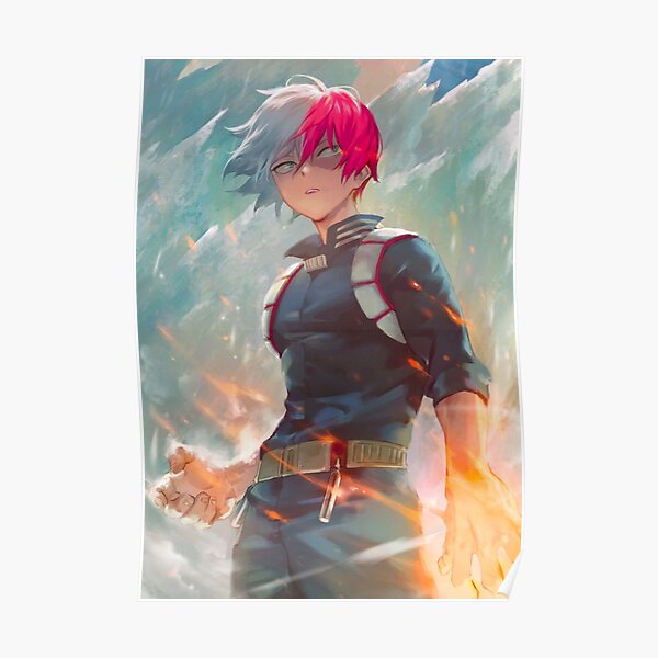 "Anime My hero academia Shoto Todoroki" Poster by 33Panda33 | Redbubble