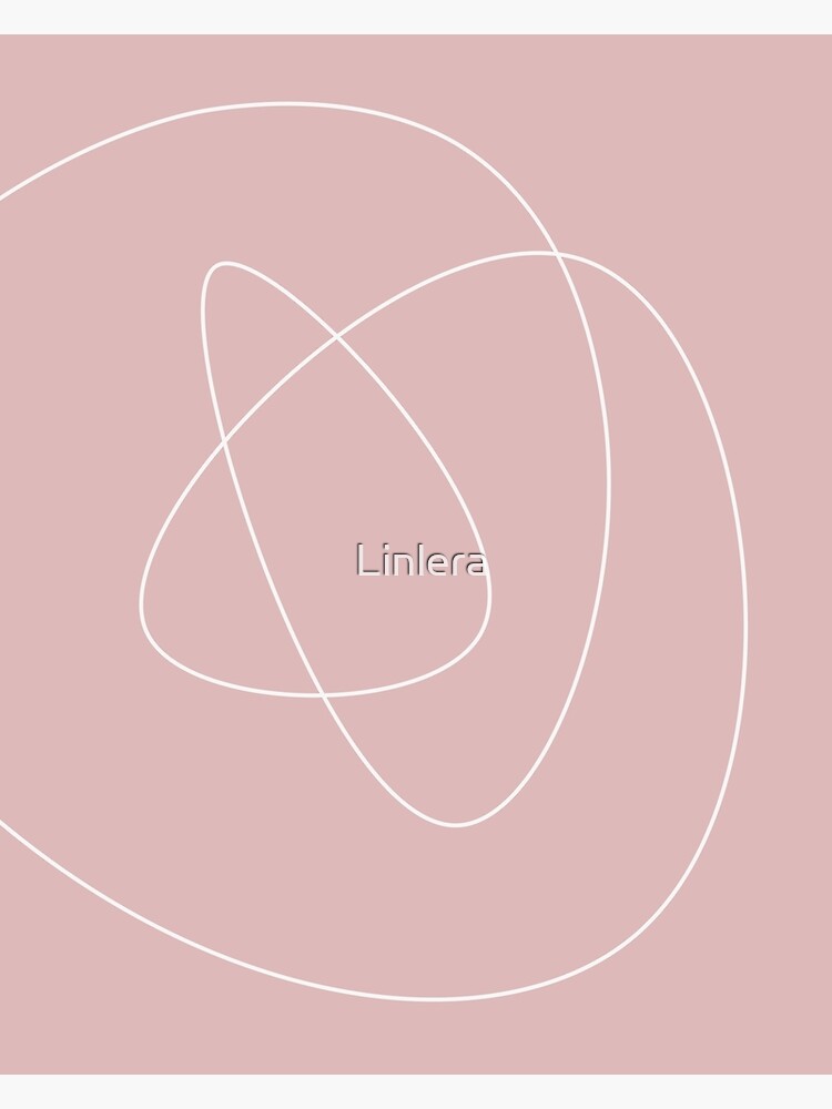 "Simple Pink Line Art Drawing" Poster by Linlera | Redbubble