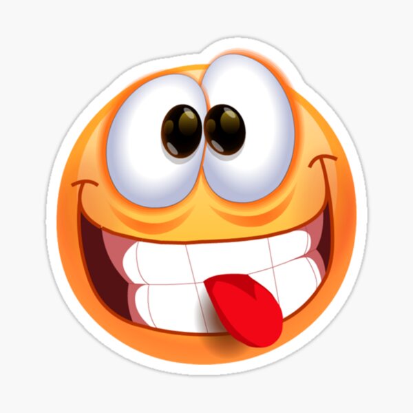 "Silly Fnny Emoticon Smiley" Sticker for Sale by Home-of-art | Redbubble