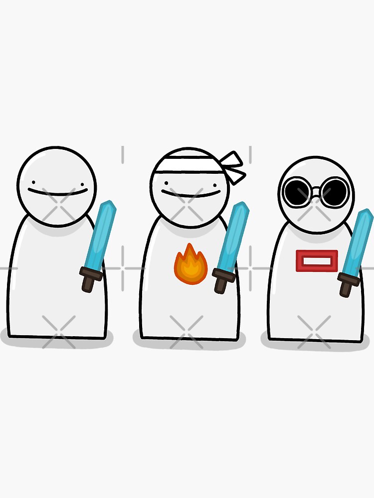 "Dream, George and Sapnap blobs" Sticker by Eva-Maria2509 | Redbubble