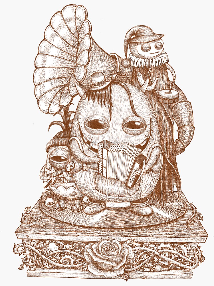 "Monster band 02" Sticker for Sale by makapa | Redbubble