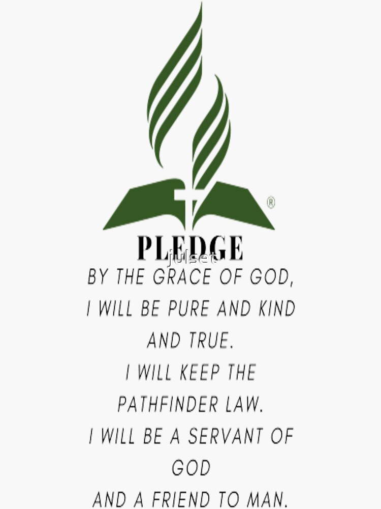 "Adventist Youth Pledge" Sticker for Sale by julset | Redbubble