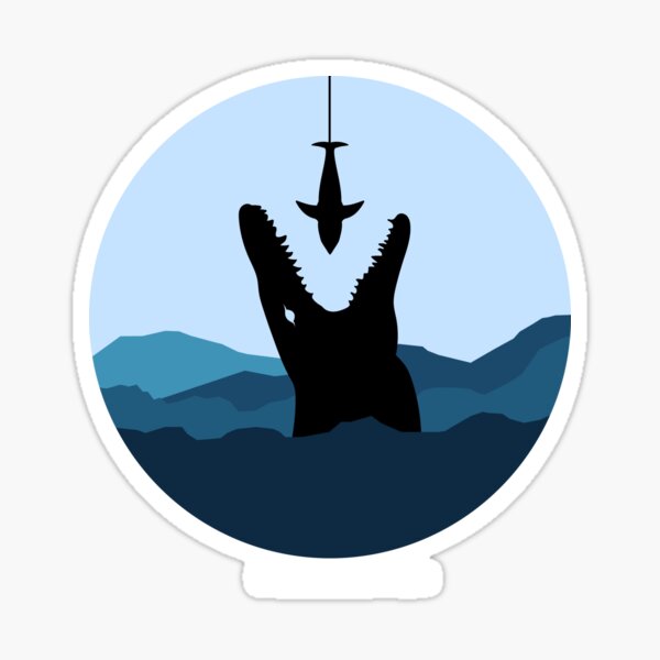 "Mosasaurus " Sticker by Tridev-Designs | Redbubble