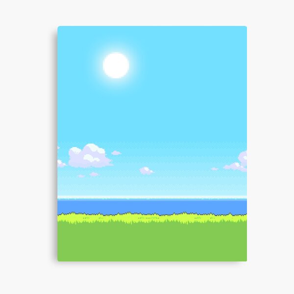 "Pokemon Pixel Art 8 Bit Landscape Day" Canvas Print for Sale by ...