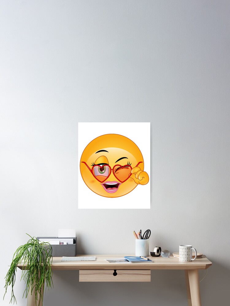"Emoticon Flirty Smiley Love Flirting" Poster for Sale by Home-of-art ...