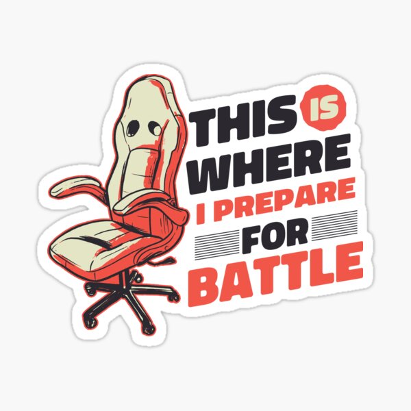 "GAMER CHAIR " Sticker for Sale by arrowroses | Redbubble