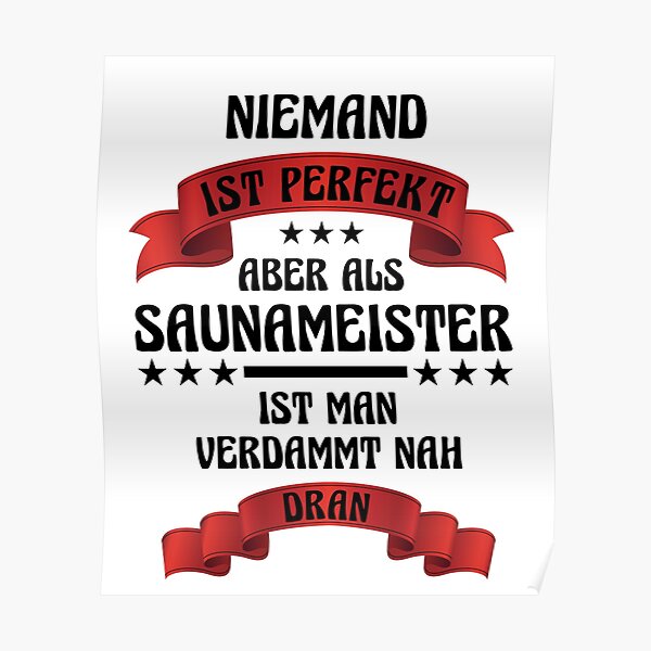 "Sauna master Sauna master Sauna Sauna-goers Wellness Spa" Poster for ...