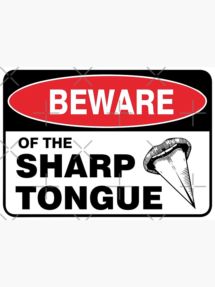"Beware of sharp tongue vintage " Poster for Sale by Ziyodus | Redbubble