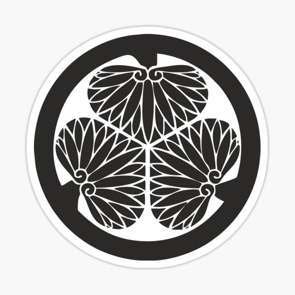 "Tokugawa Kamon/Mon black/white" Sticker for Sale by JollyImp | Redbubble