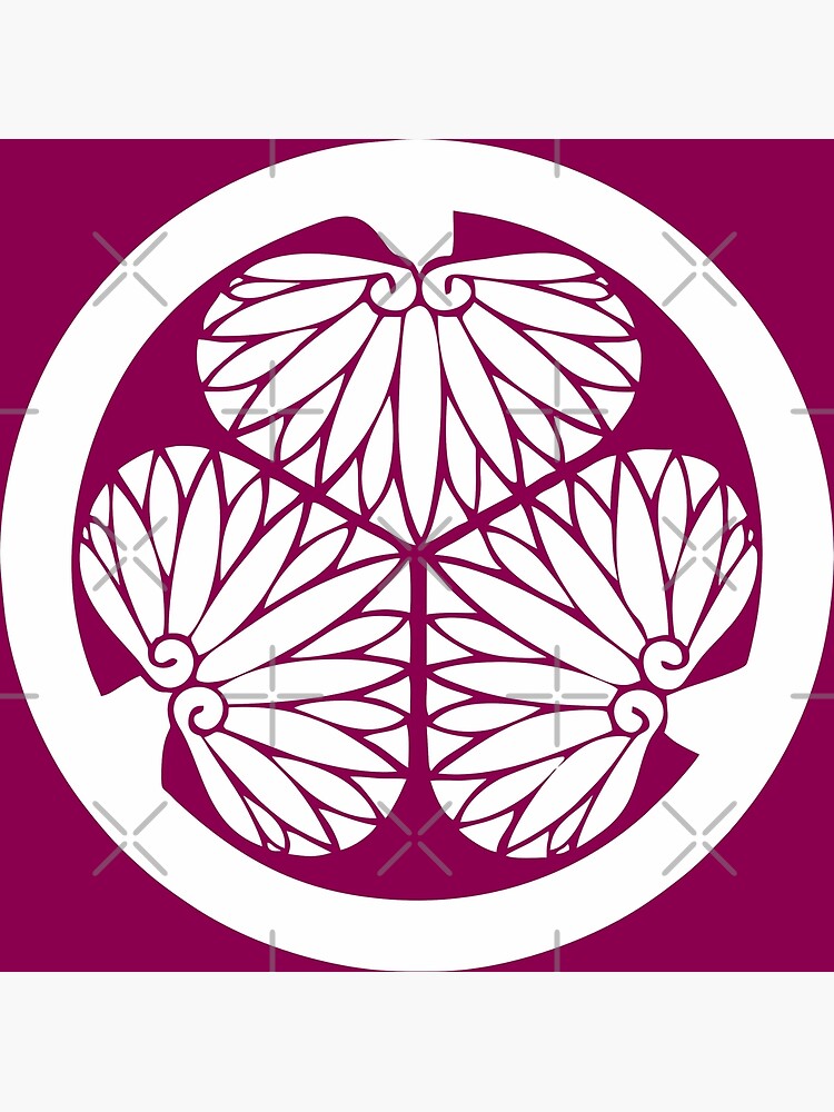 " Tokugawa Kamon/Mon White/Dark Red" Art Print for Sale by JollyImp ...