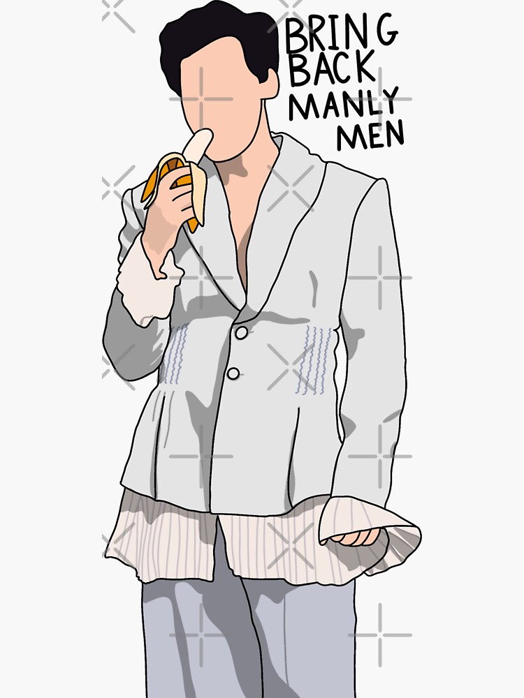 "Harry Styles - bring back manly men" Sticker by alishavictoriax ...