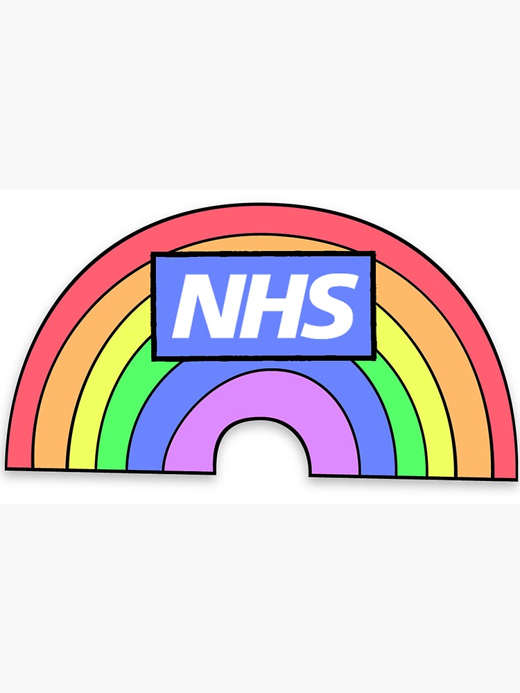 "Drawn NHS rainbow" Sticker by Aimeest99 | Redbubble