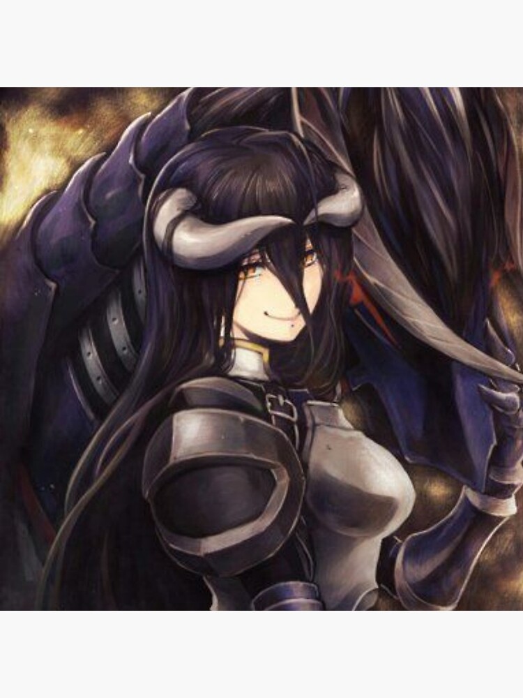 "Overlord Albedo" Clock by Modud | Redbubble