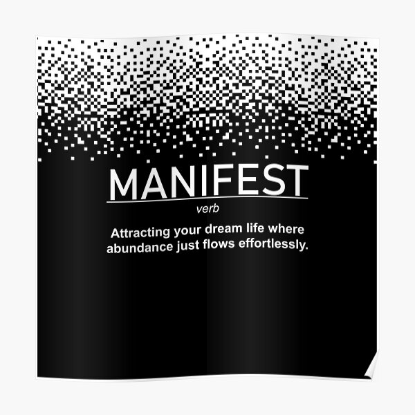 "Manifest Definition" Poster for Sale by Katrikatura | Redbubble