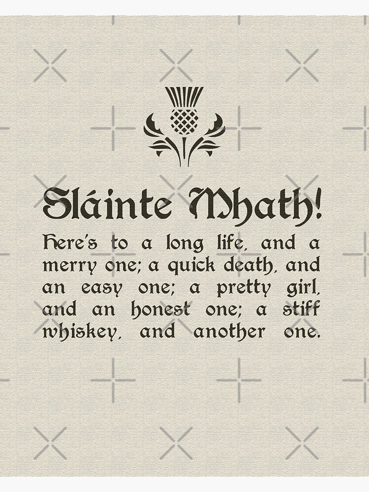 "Slainte Mhath - Scottish Toast - with Thistle" Sticker for Sale by ...