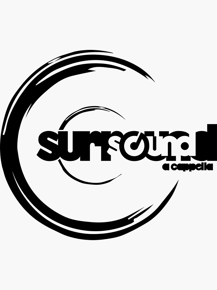"Surround Sound logo (black lettering)" Sticker by Surround-Sound ...